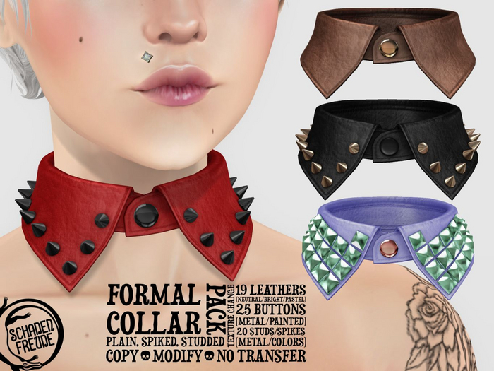Second Life Marketplace - Schadenfreude Formal Collar Pack